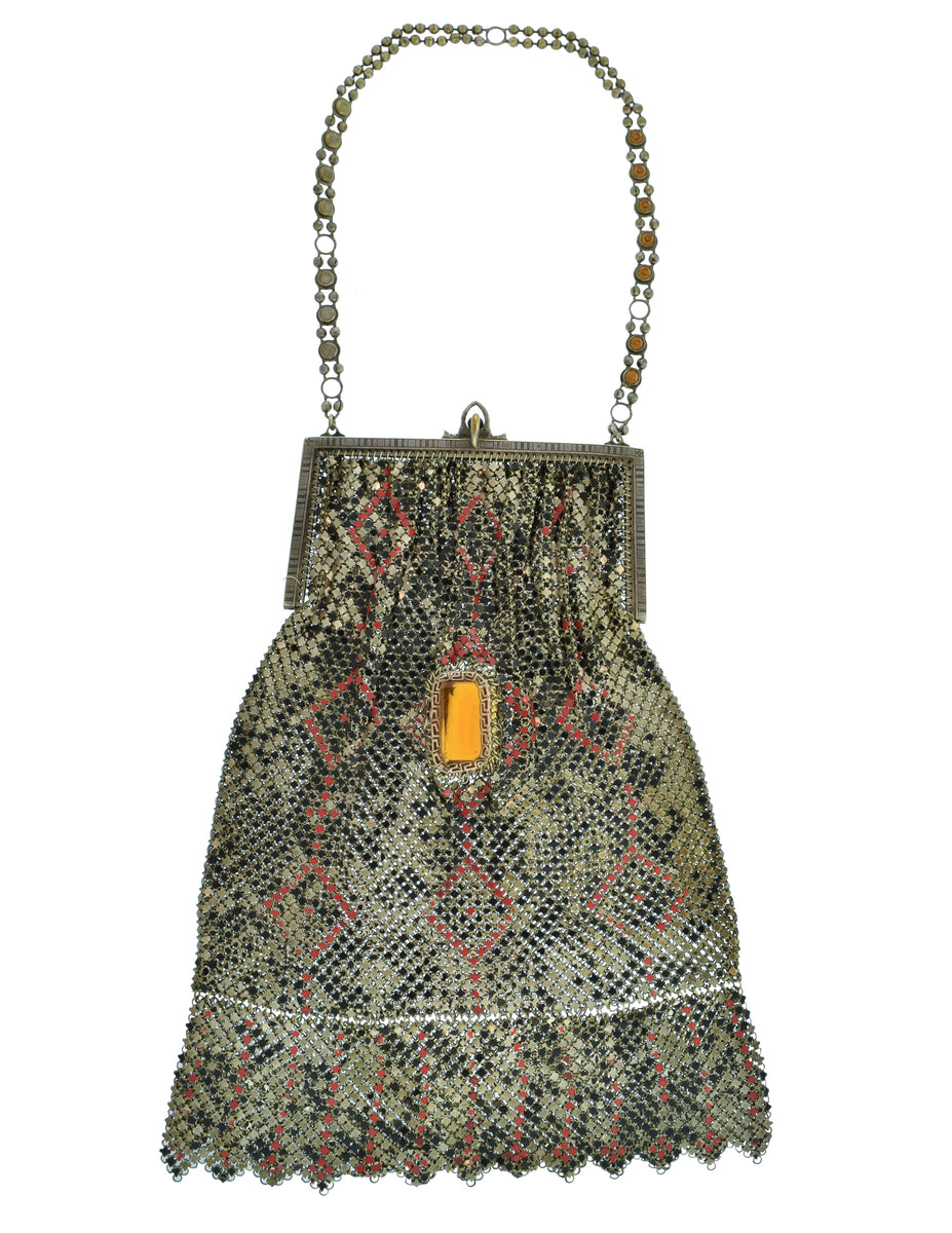 Whiting & Davis Vintage 1930s 'El Sah' by Elsa Schiaparelli Silver Bla ...