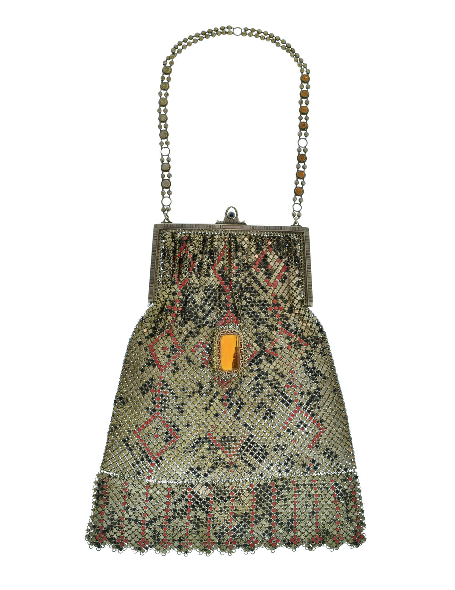 Whiting & Davis Vintage 1930s 'El Sah' by Elsa Schiaparelli Silver Bla ...