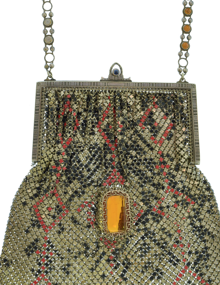 Whiting & Davis Vintage 1930s 'El Sah' by Elsa Schiaparelli Silver Bla ...