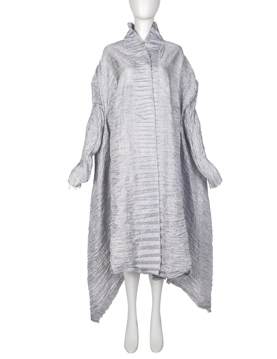 Ray London Vintage Silver Plisse Pleated Duster – Amarcord Vintage Fashion