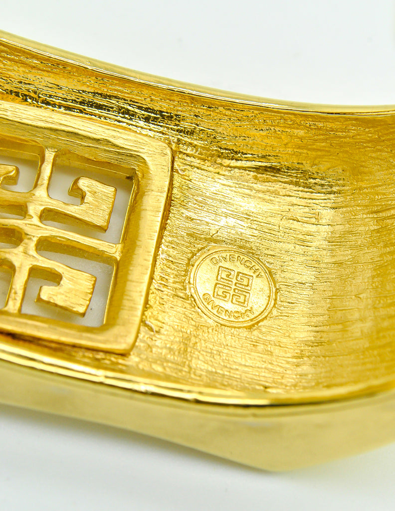 Givenchy Vintage Gold Logo Cuff Bracelet – Amarcord Vintage Fashion