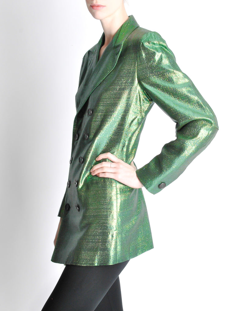 Jean Paul Gaultier Vintage Metallic Green Jacket – Amarcord Vintage Fashion