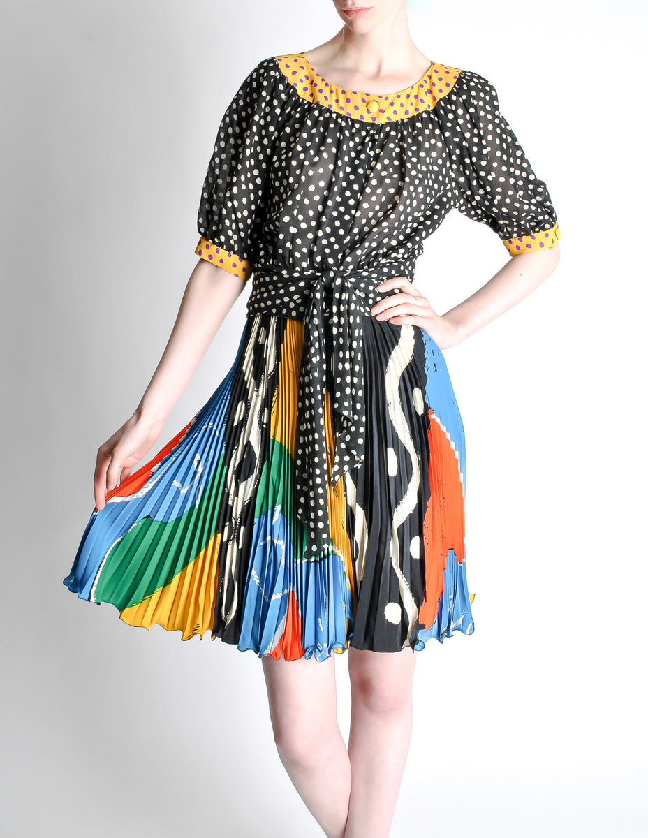 Ungaro Vintage Colorful Patterned Two Piece Set – Amarcord Vintage Fashion