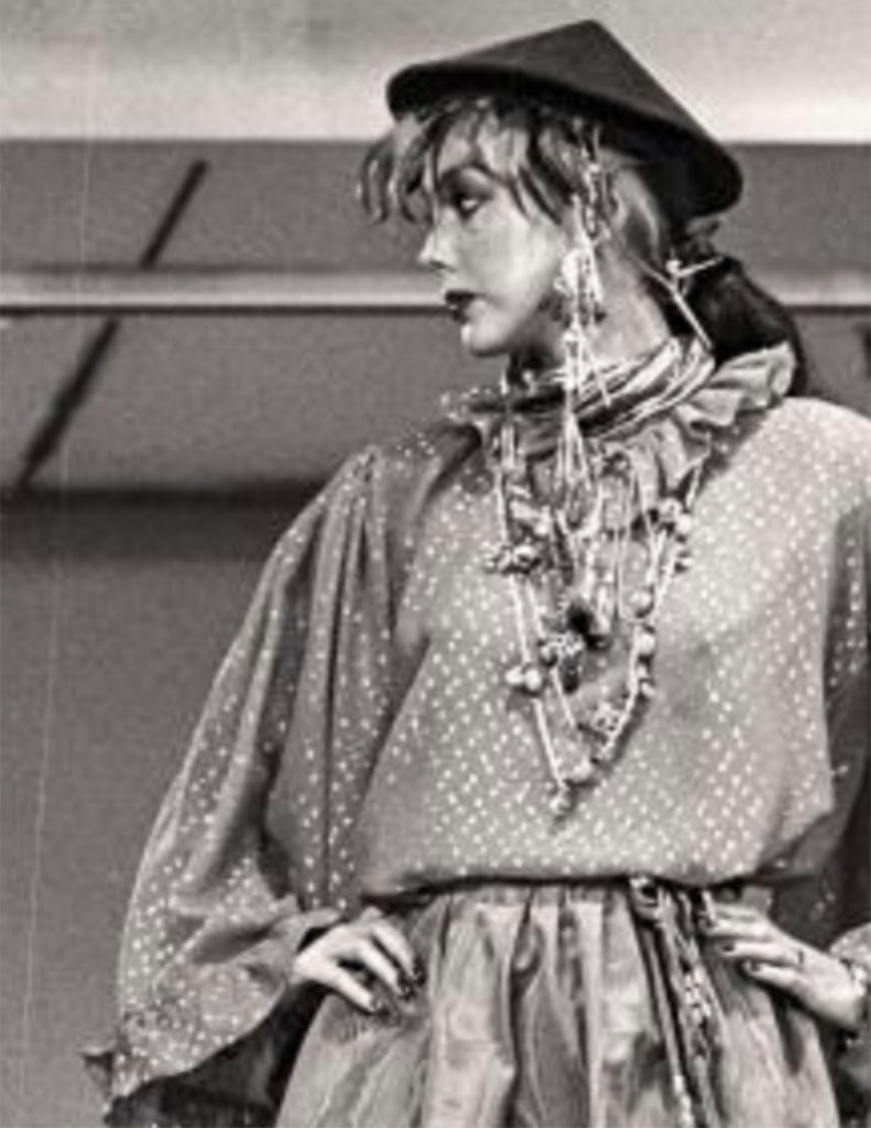 Yves Saint Laurent Vintage AW 1977 Chinese Collection Velvet Conical H ...